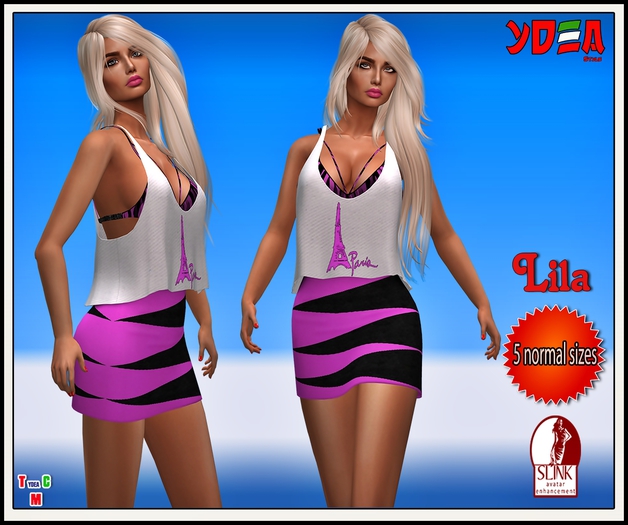Second Life Marketplace Ydea Lila Outfit Pink Version
