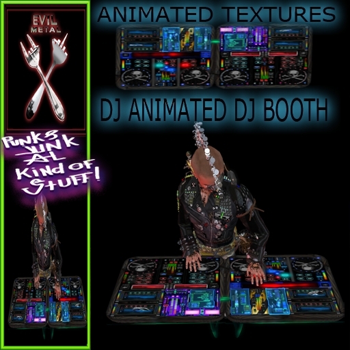 Second Life Marketplace - AA DJ BOOTH DESK DJ ANIMATION BOXED