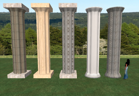 Second Life Marketplace - Fluted Columns, Sculpted Column, Sculpted ...