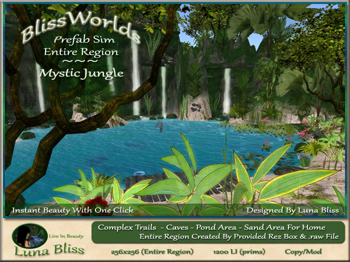 Second Life Marketplace - Prefab Sim Mystic Jungle - Entire Region ...