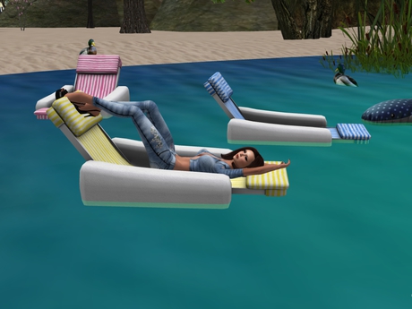 Second Life Marketplace - Sunbathe water float chairs 5 pack -crate