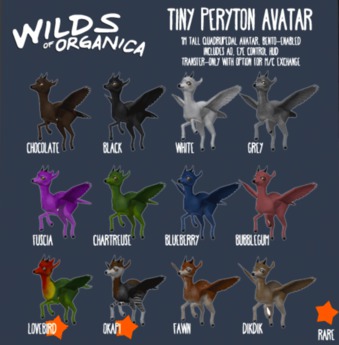 Second Life Marketplace - [ WoO ] Tiny Peryton Avatar Pack (CHARTREUSE)(T)