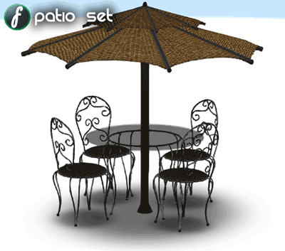Second Life Marketplace - Bistro Patio Set