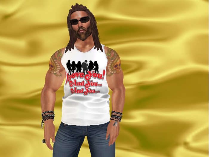 Second Life Marketplace - Gigalo Tank Fitmesh All Sizes Tucked and Untucked