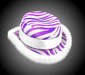 Second Life Marketplace - Pimp Hat w Fur (Purple Zebra Stripe)
