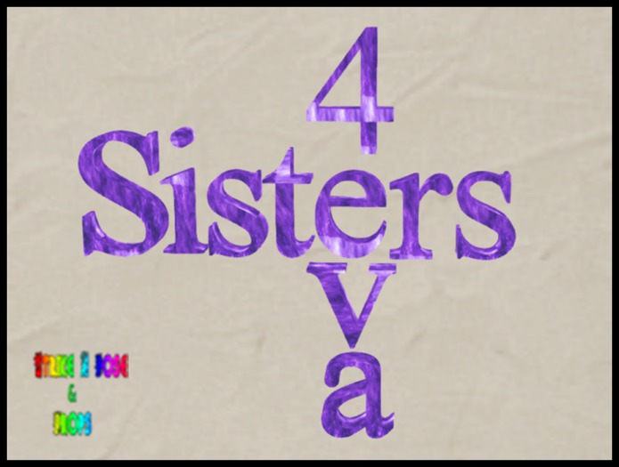 Second Life Marketplace - sisters 4eva sign light purple swag