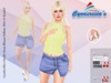 Second Life Marketplace - Cynderella's Outfit Nena Blouse Yellow, Shirt & Sandal