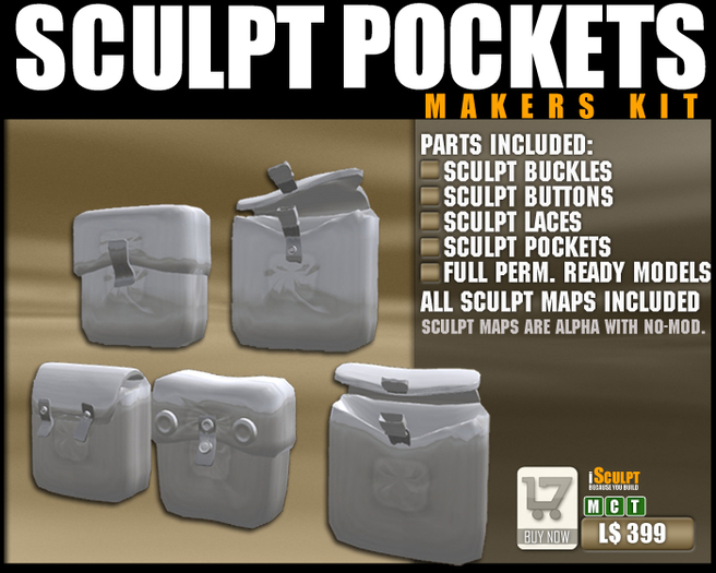 Second Life Marketplace - [iSculpt] Sculpt Pockets Sculpt Maps - Makers ...