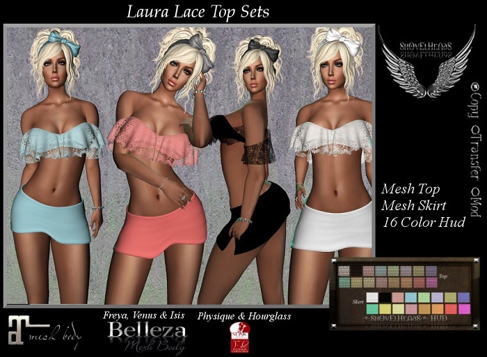 Second Life Marketplace Shovelheads Laura Lace Top Sets