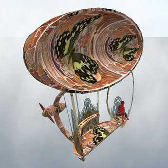 Second Life Marketplace - ! Air Fantasy ! Airship Half-S