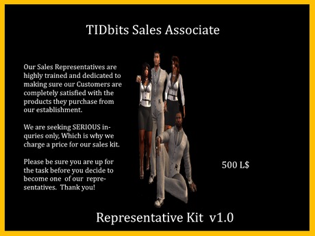 Second Life Marketplace - Sales Representative Kit v1.0
