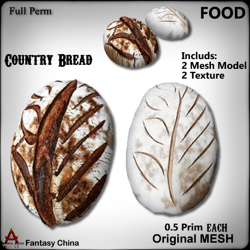 Second Life Marketplace - FC- Full Perm Mesh Country Bread