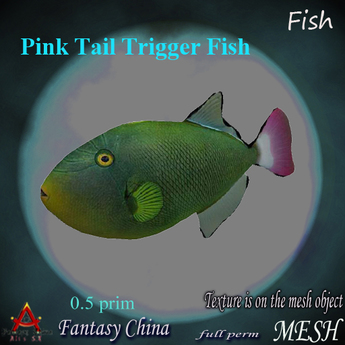 Second Life Marketplace - FC - Full Perm Mesh Pink Tail Trigger Fish
