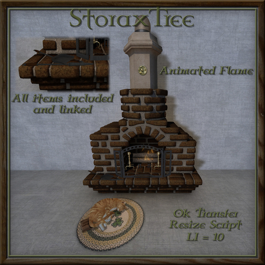 Second Life Marketplace - Hearth & Home Fireplace Ginger Qb Celtic