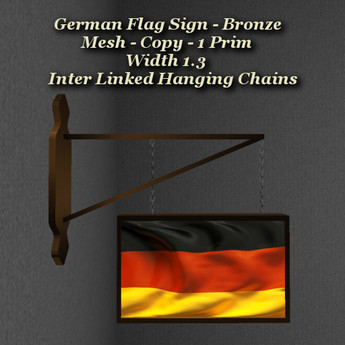 Second Life Marketplace - German Flag Sign - Bronze