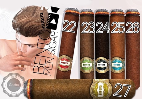 Second Life Marketplace - 25 Genesis_Lab_Cigar "Habana"_3.0 Bento BLUE