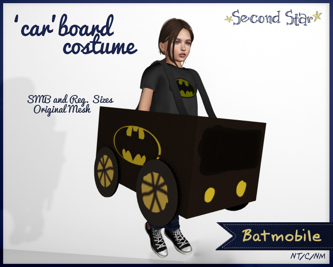 Second Life Marketplace - 'Car'board Costumes - Batman (Gift)