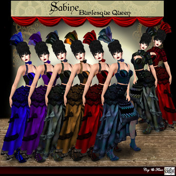 Second Life Marketplace - C&F Sabine Burlesque Skirt w Mesh Body Sizes ...