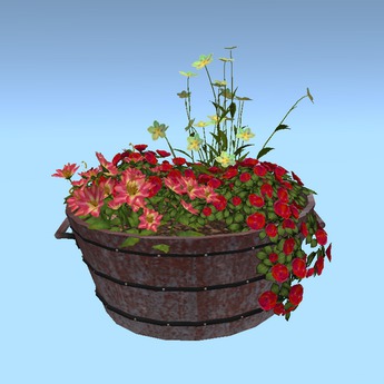 Second Life Marketplace - O's-Flower bin [iron rusted]