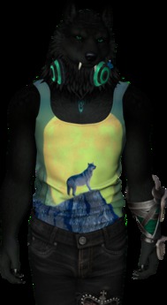 Second Life Marketplace - JOMO Male Werewolf Vest abstract Wolf texture Mod
