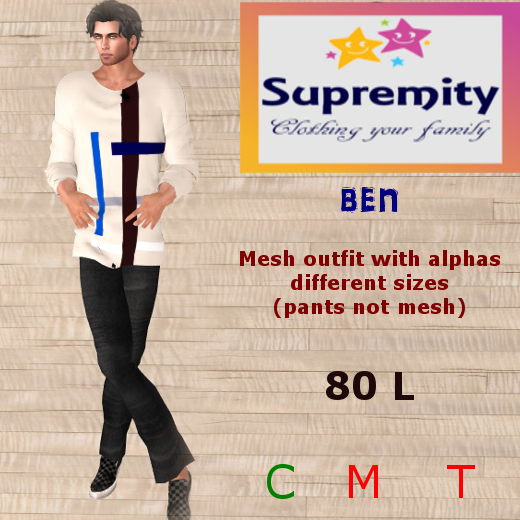 Second Life Marketplace - [Supremity] Men's Outfit - Ben