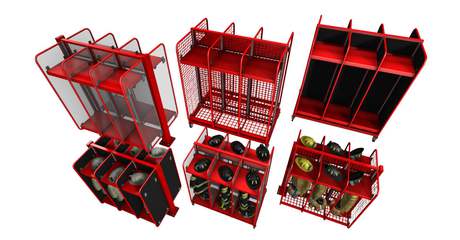 Second Life Marketplace - S2 Bunker Gear Rack - Double Side