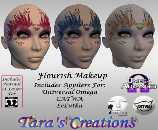 Second Life Marketplace - Tara's Creations Flourish Makeup - DEMO