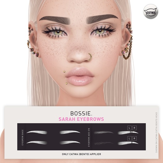 Second Life Marketplace - Bossie. sarah eyebrows [catwa] (wear me)