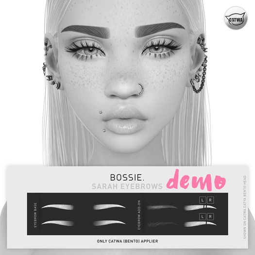 Second Life Marketplace - Bossie. sarah eyebrows [catwa][DEMO]