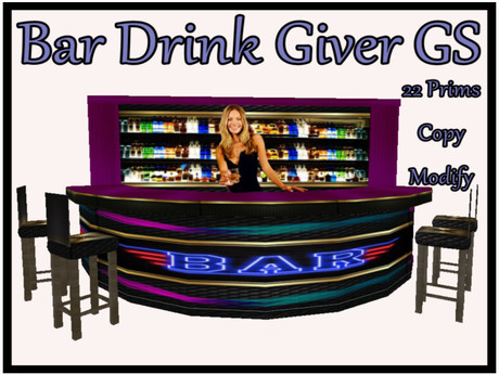 Second Life Marketplace - Bar Drink Giver Black/Purple