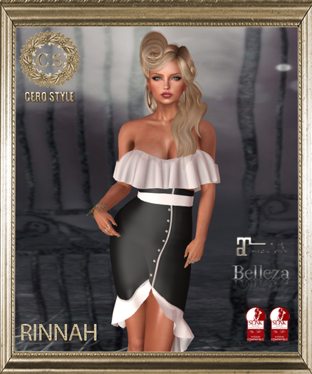 Second Life Marketplace - CERO STYLE Rinnah Outfit Black-White