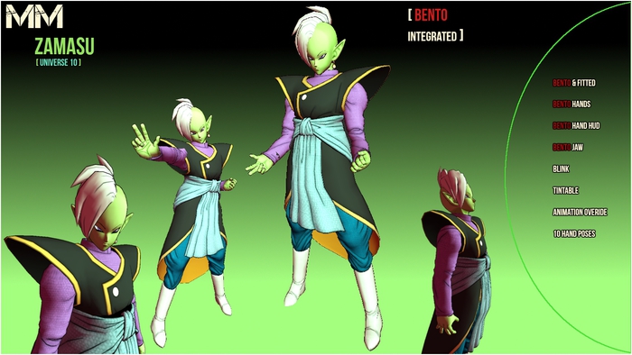 Second Life Marketplace - MM (DBS) DBXV2 Zamasu ( Bento & Fitted ) V2.0.1