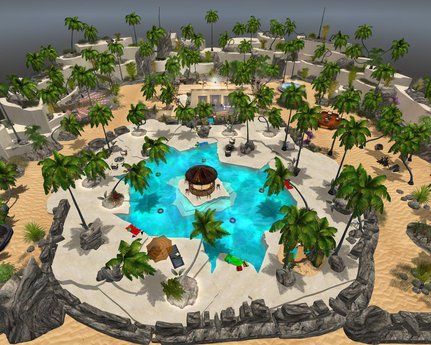 Second Life Marketplace - Top Beach Club * 3 iin 1 * Fully Equipped