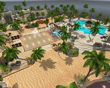 Second Life Marketplace - Top Beach Club * 3 iin 1 * Fully Equipped