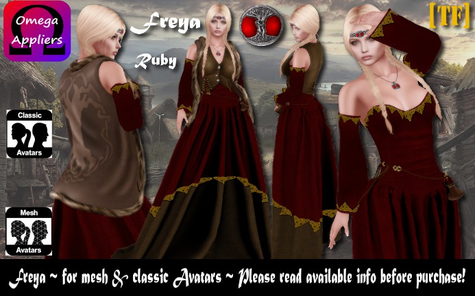 Second Life Marketplace - FREYA - RUBY [TF] - [Wear to Unpack]