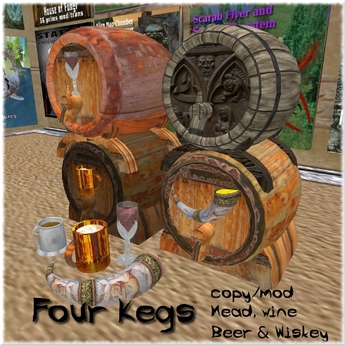 Second Life Marketplace - 4 Kegs - Boxed