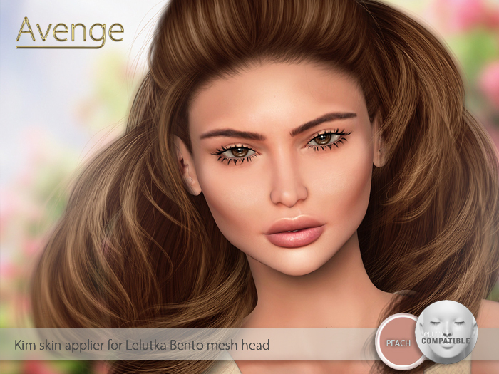 Second Life Marketplace - [Avenge] Kim skin applier for Lelutka - peach
