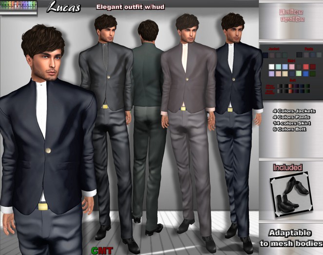 Second Life Marketplace - R.F. - Mesh line *LUCAS - ELEGANT OUTFIT with hud