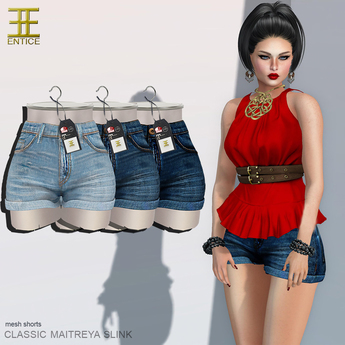 Second Life Marketplace - Entice - Stars Are Blind Shorts - Blue Tones
