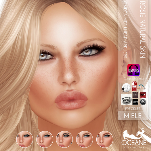 Second Life Marketplace - Limited Skin: Oceane - Rosie skin Miele ...