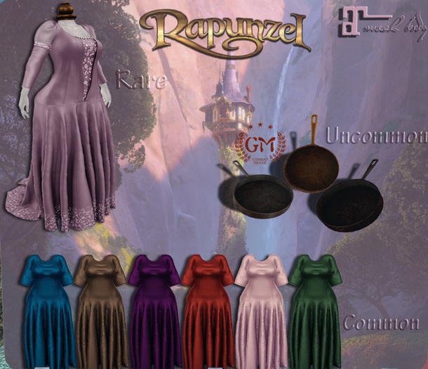 Second Life Marketplace - Broken Style_ Rapunzel skillet weapon Bronze