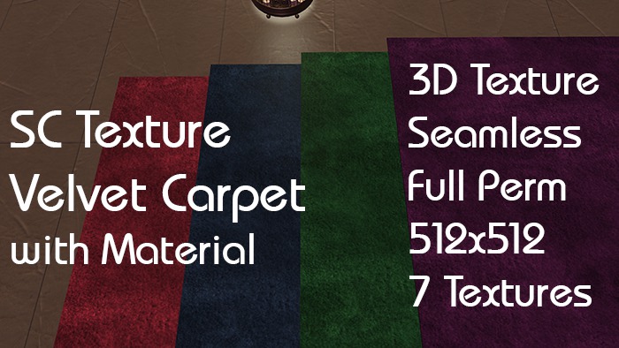 Second Life Marketplace - SC Texture Velvet Carpet with Material Full Perm 3D