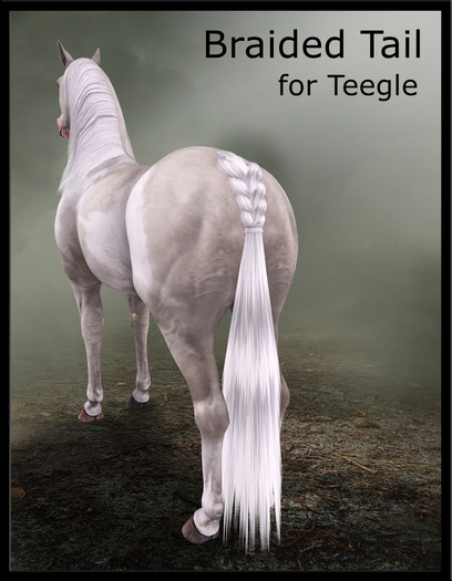 Second Life Marketplace - Braided Tail White for BC