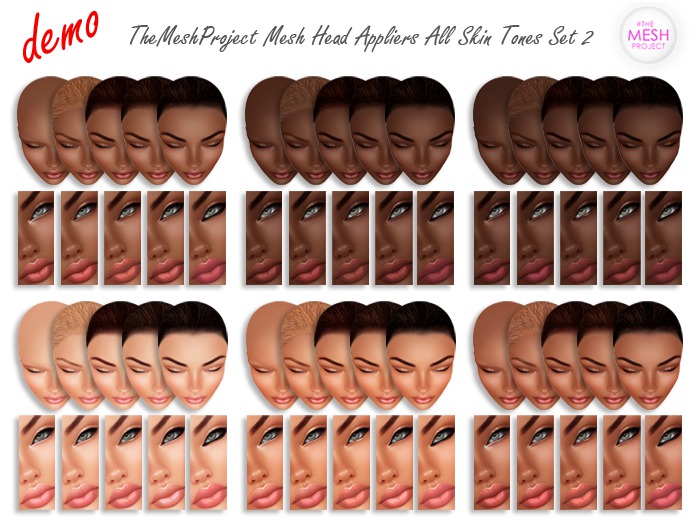 Second Life Marketplace - DEMO | DREAM INK "TheMeshProject Mesh Head ...