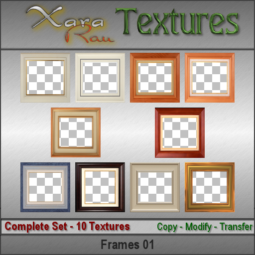 Second Life Marketplace - XR Textures - Frames 01 by Xara Rau