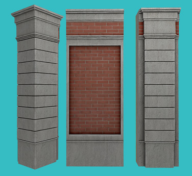 Second Life Marketplace - Icaland - Building Set 9 - Plane and Brick Wall