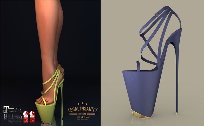 Second Life Marketplace - Legal Insanity Tanya eggplant heels
