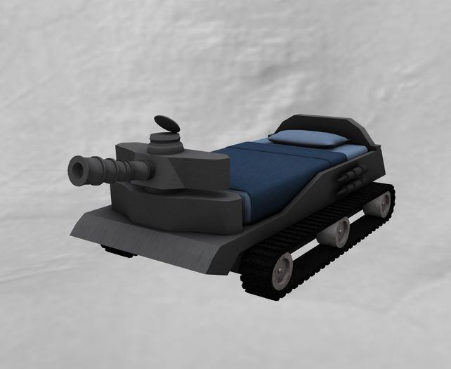 Second Life Marketplace - Kids Military Tank Bed (blue)