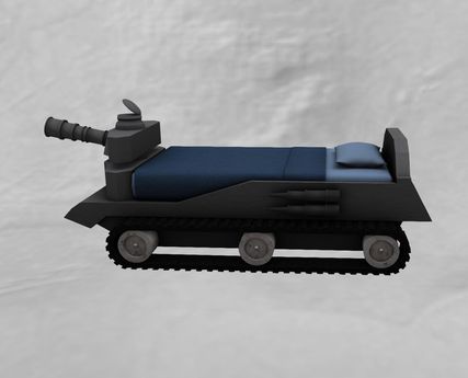 Second Life Marketplace - Kids Military Tank Bed (blue)
