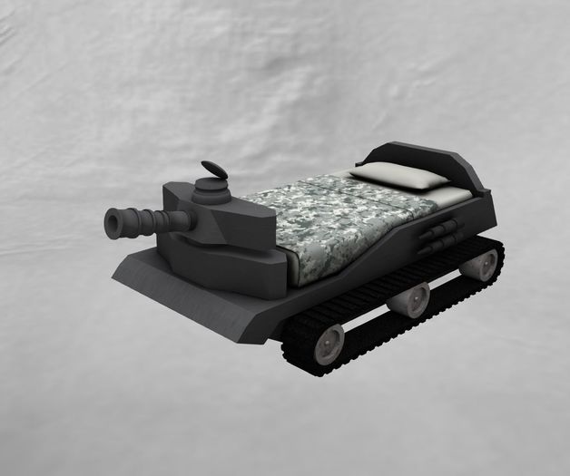 Second Life Marketplace - Kids Military Tank Bed (khaki)